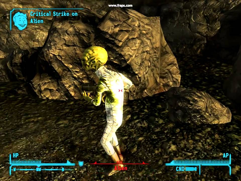 Fallout New Vegas Alien Showdown: Alien Blaster - YouTube