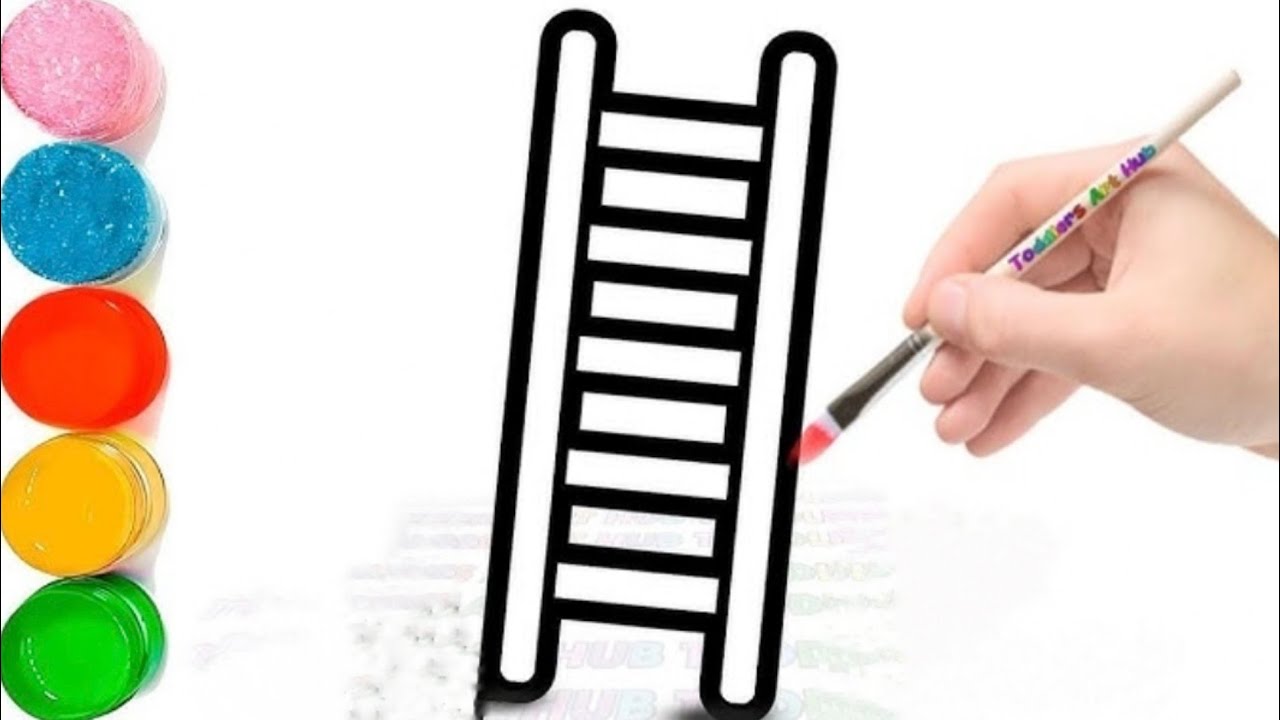 How to Draw A Ladder for Kids, Painting & Coloring for Kids, Toddlers ...