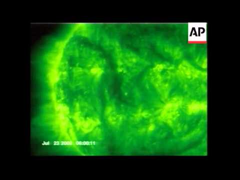 NASA pictures of large solar flares seen from space