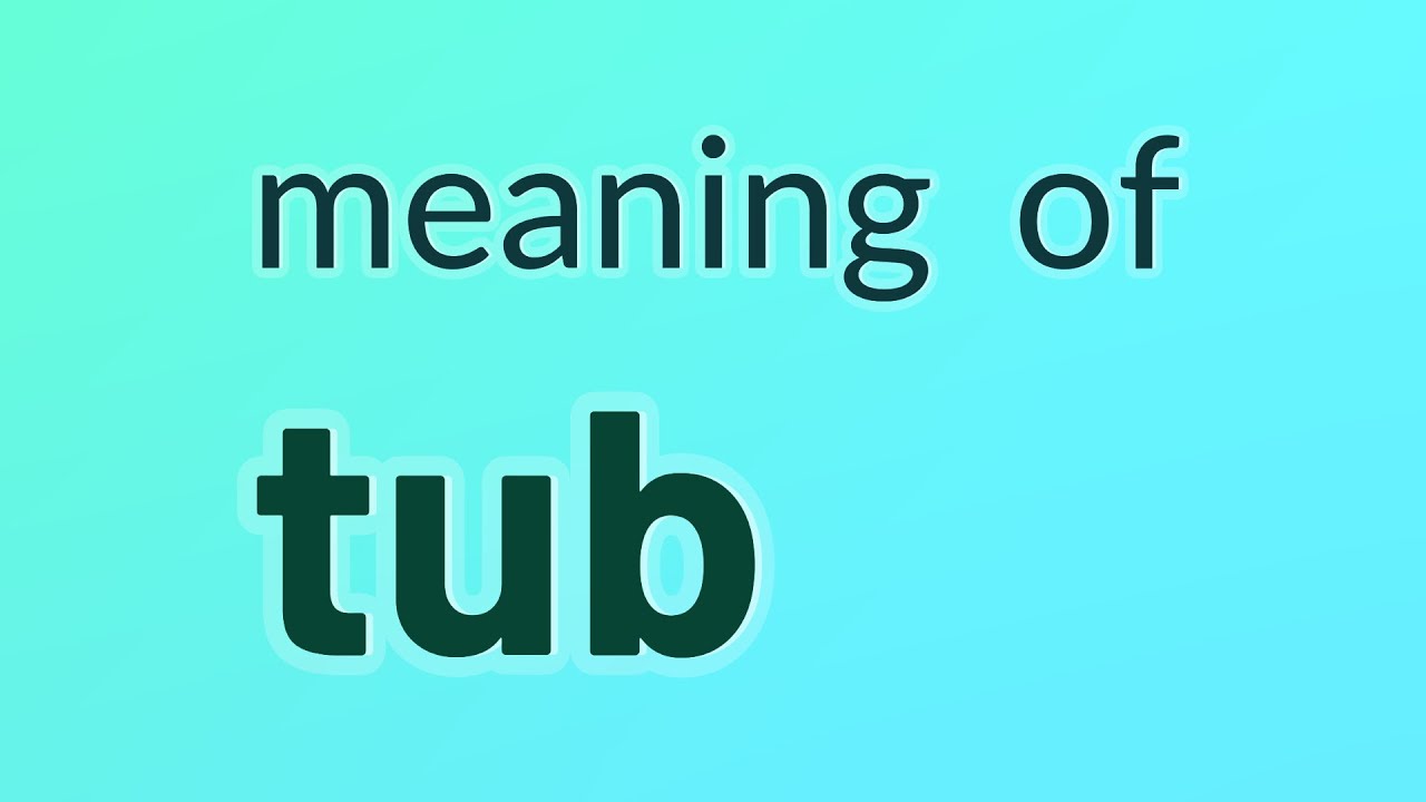 Tub - 19 English Vocabulary Flashcards - YouTube