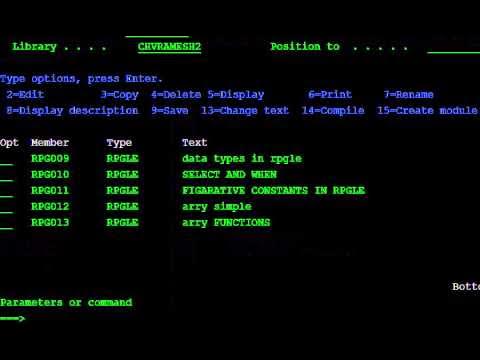 ARRAY FUNCTIONS IN RPGLE - YouTube