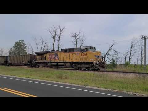 UP 6361 Leads Edgewater Empties Thru Decker 9-21-2023 - YouTube