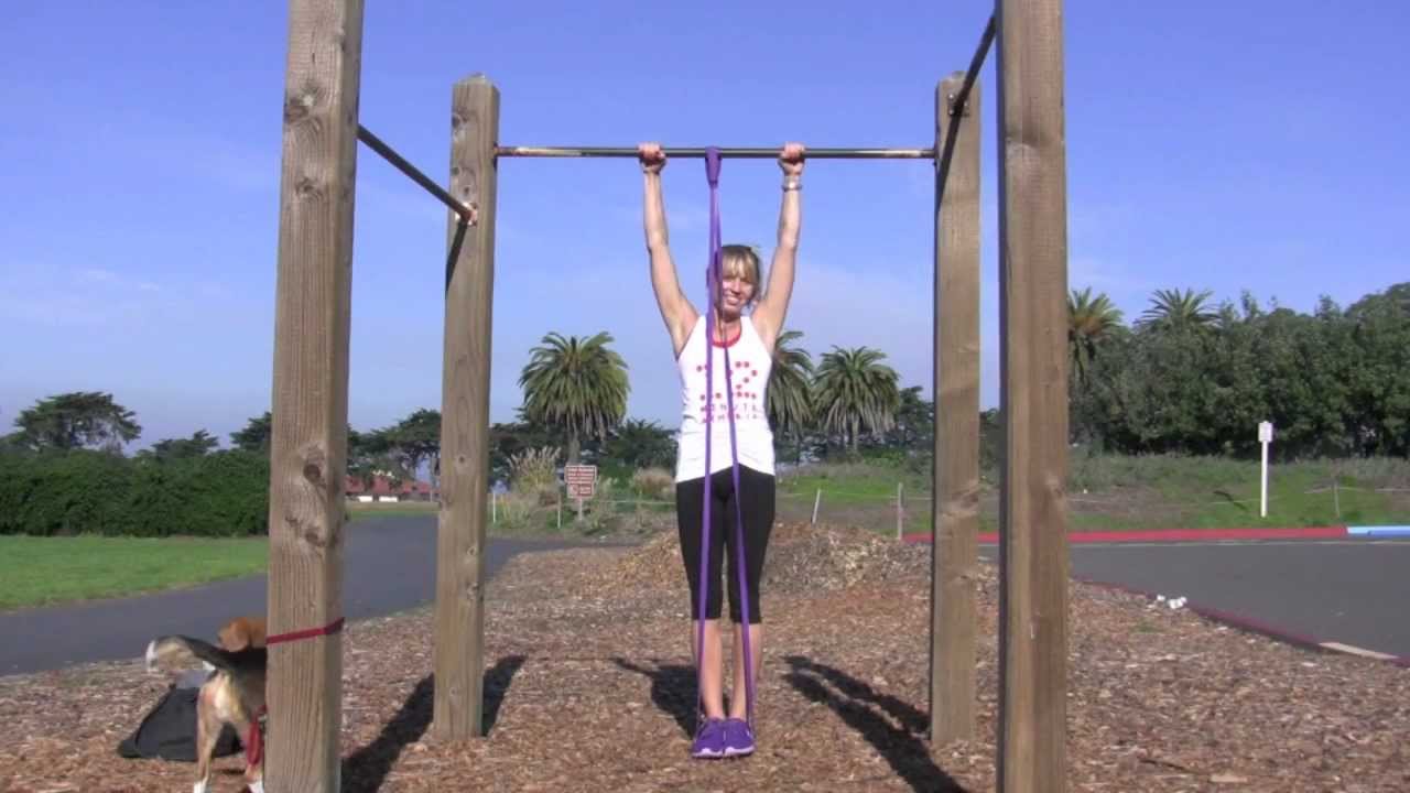 Band assisted pull ups - YouTube