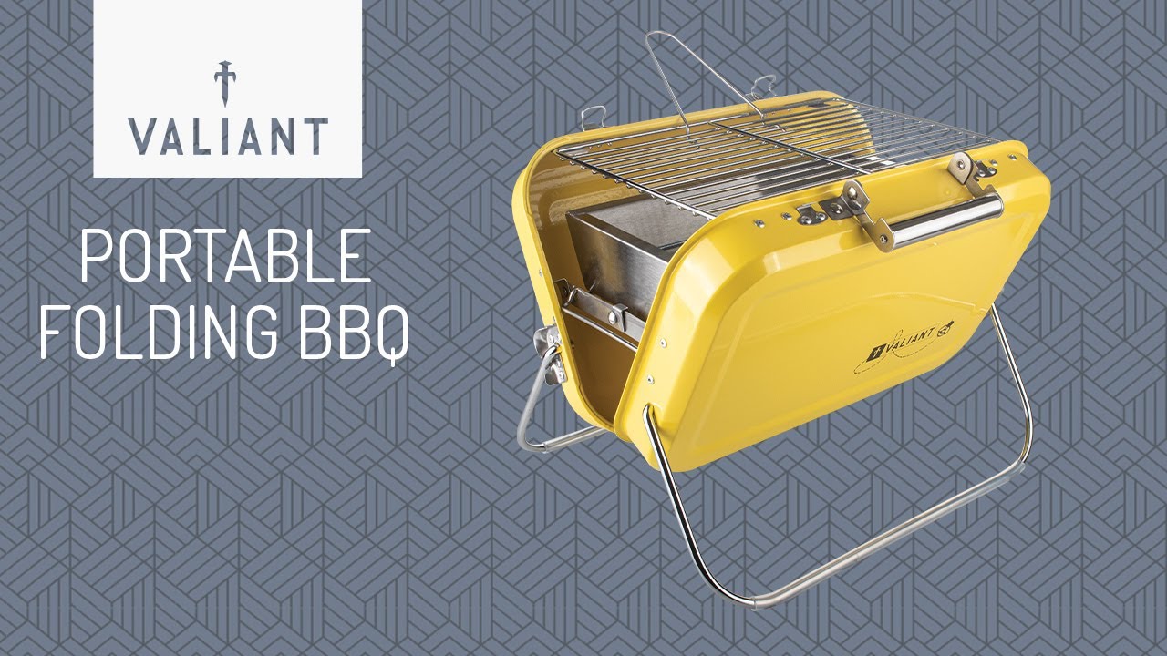 Valiant Yellow Portable Folding BBQ - YouTube