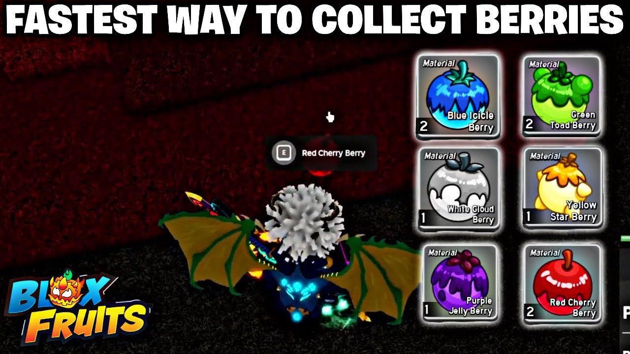 How To Get Berries FAST in Blox Fruits! Best Way to Get All Berries ...