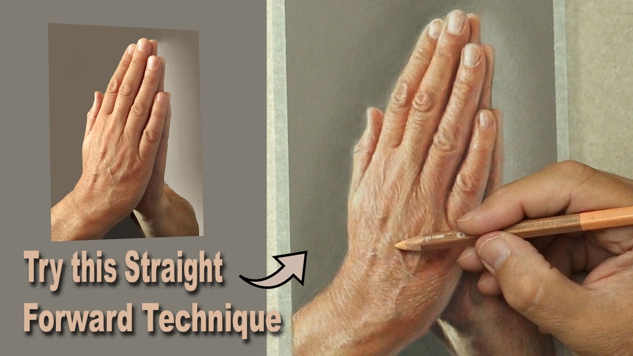 Pastel Pencil Portrait Study | Praying Hands. Exploring Skin Tones ...