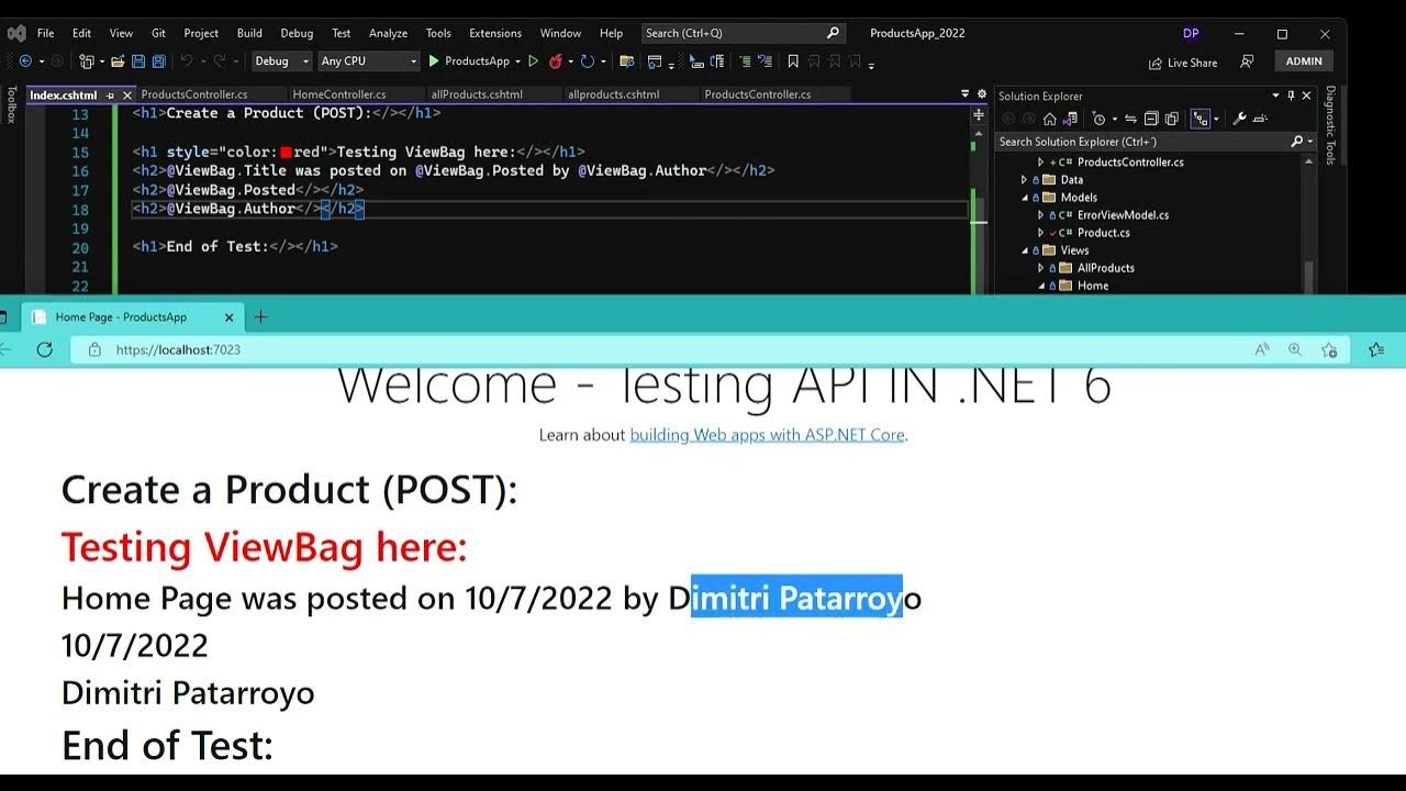 ViewBag in ASPNET - YouTube
