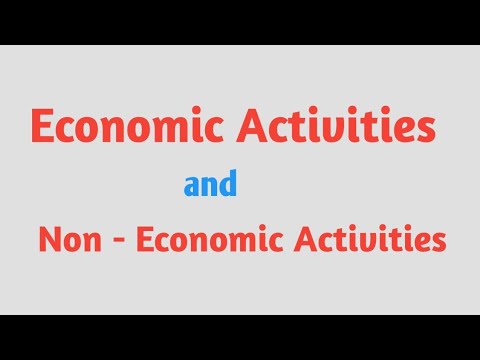 Economic and Non - Economic Activities - YouTube