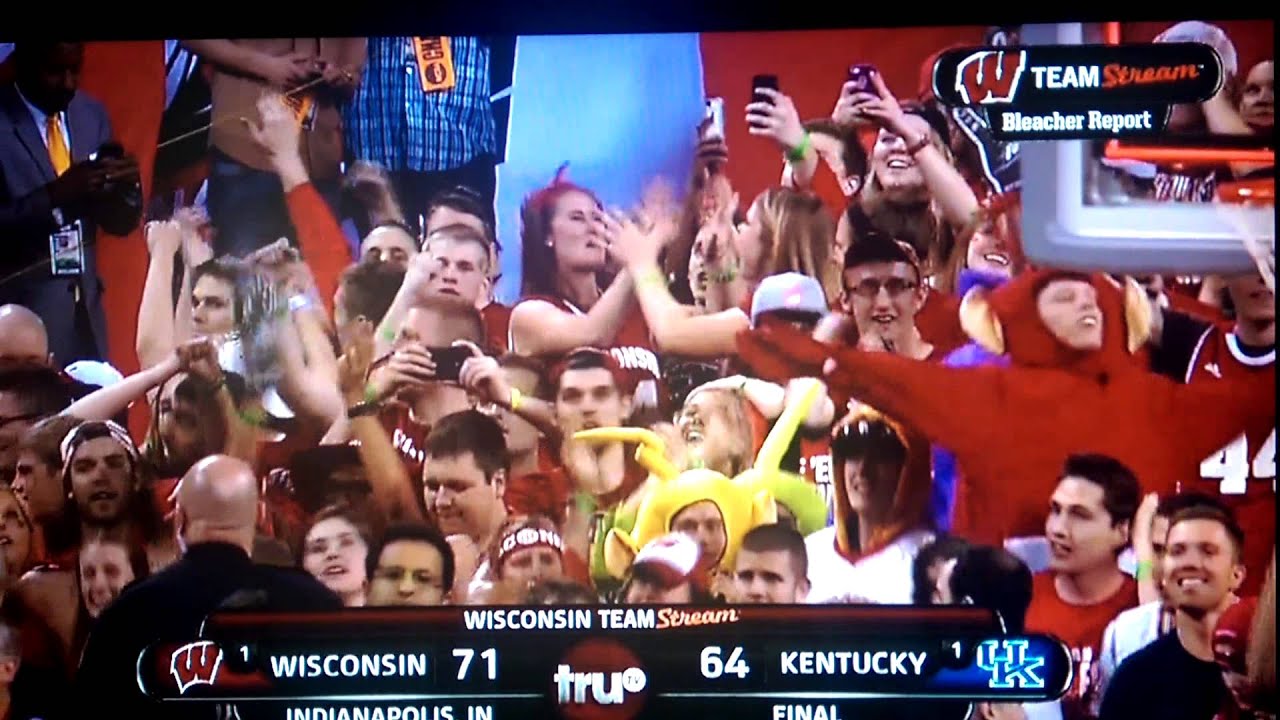 2015 Final Four Wisconsin Badgers beat Kentucky - YouTube