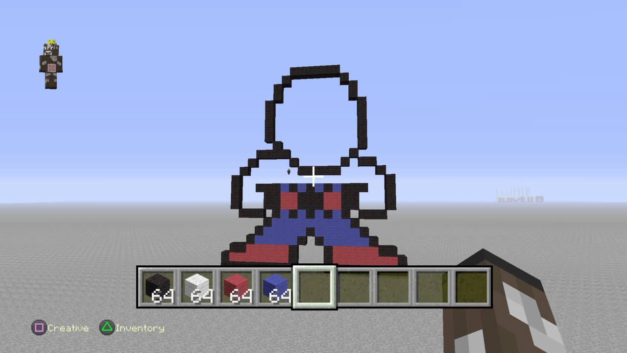 Minecraft pixel art how to build 8 bit spider man - YouTube