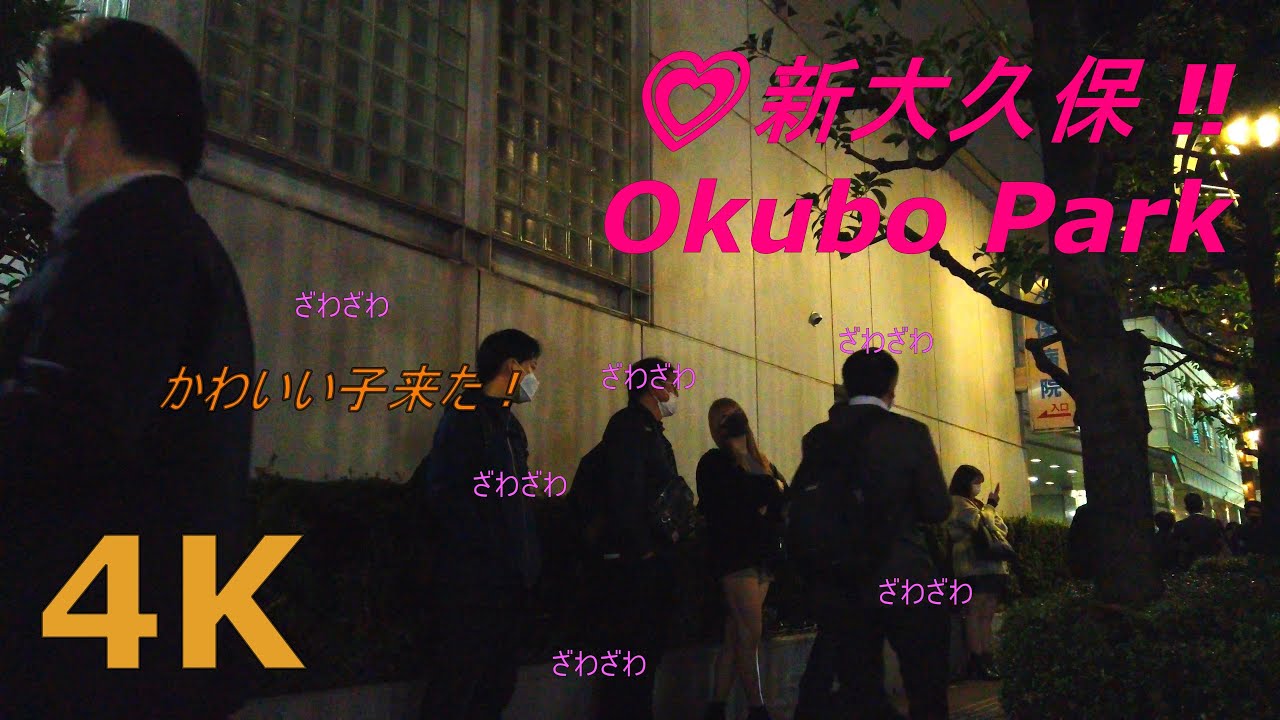 【4k】Tokyo walk-Okubo Park💖夜の大久保公園を散歩💗ダイジェスト - YouTube