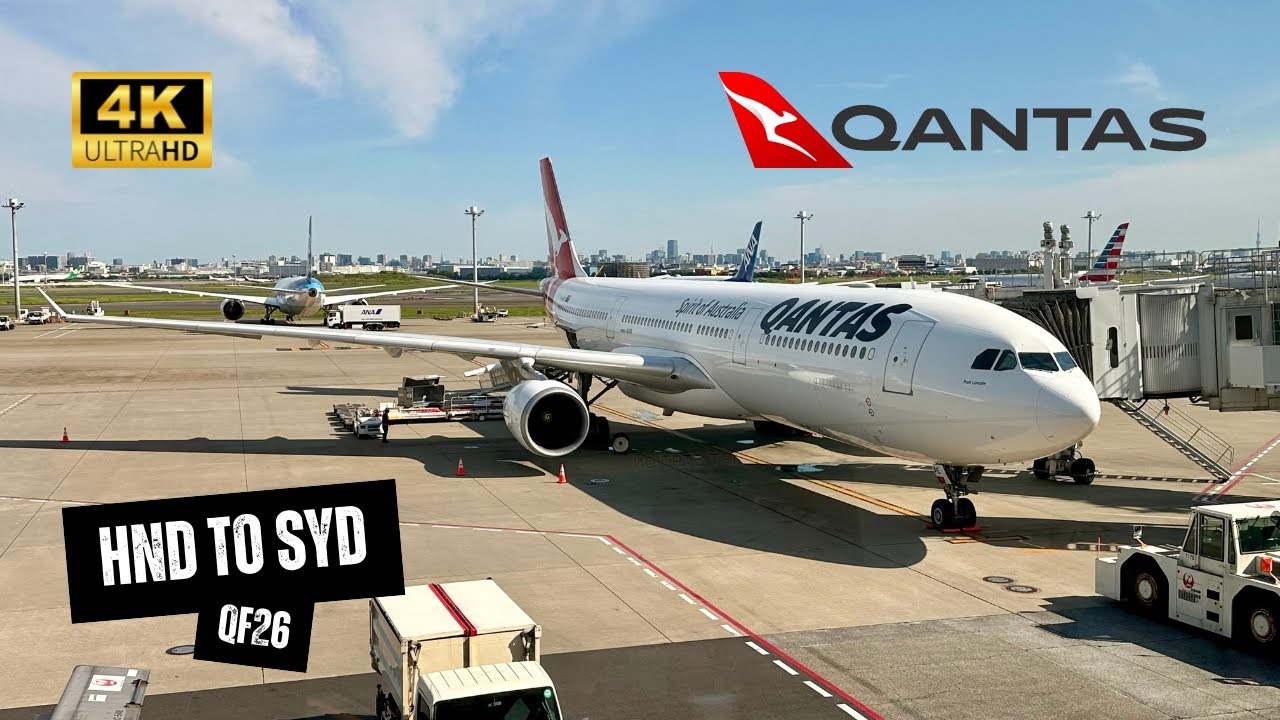QANTAS A330-300 QF26 Economy Class - Tokyo (Haneda) to Sydney, JAL ...