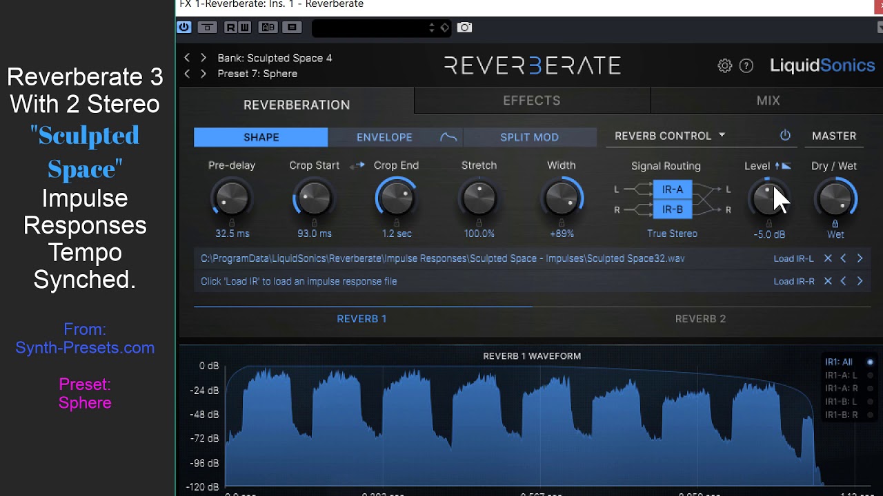 Ambient Reverb Using LiquidSonics Reverberate 3 + "Sculpted Space ...