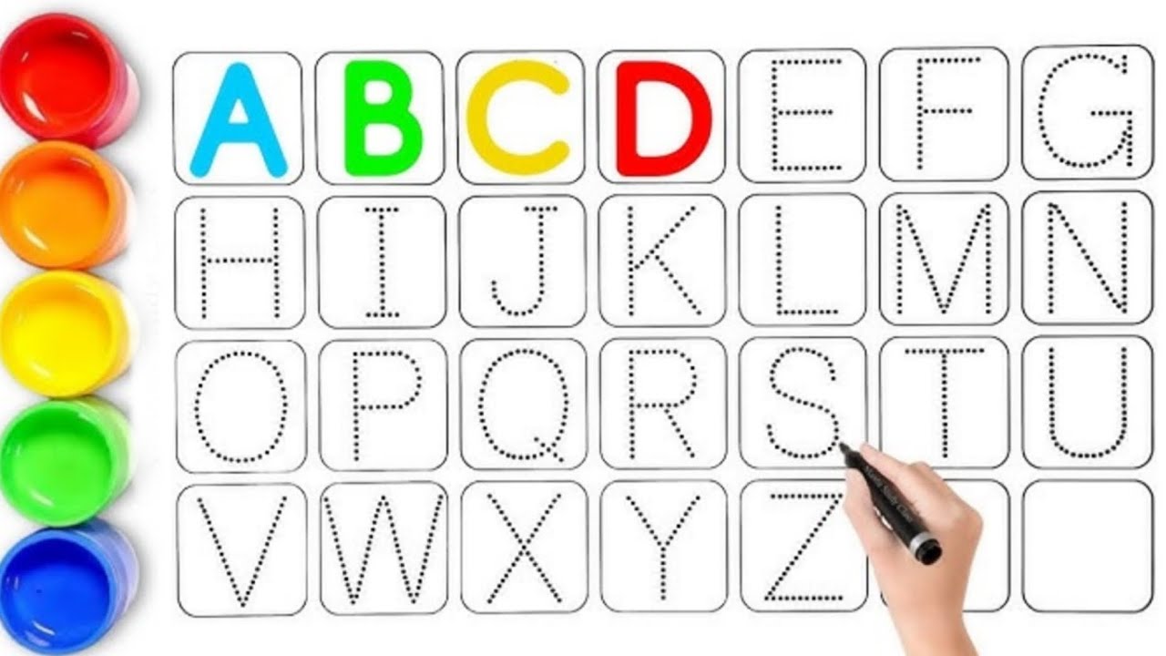 A to Z Alphabet Drawing and Coloring for Children | Step by Step Fun ...
