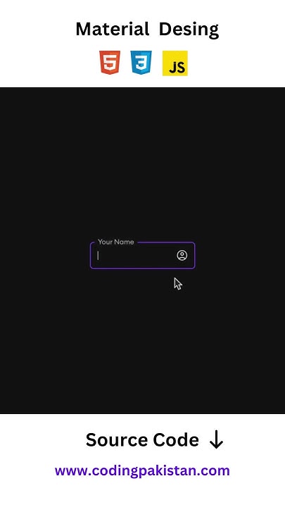 Material Design Textbox 🚀⁣ Using Html Css And Javascript Automobile Htmlcss Cssselectors 