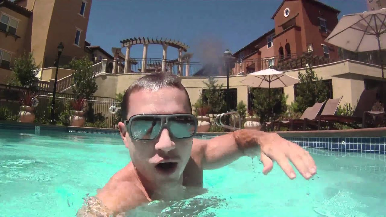 Go Pro - test - swimming in pool - YouTube