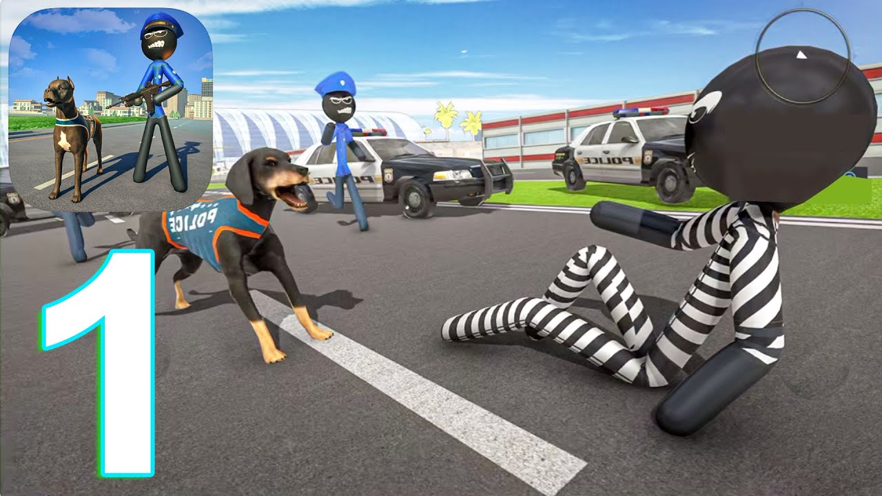 Stickman Police Dog Chase Gameplay Walkthrough Part 1 (IOS/Android ...