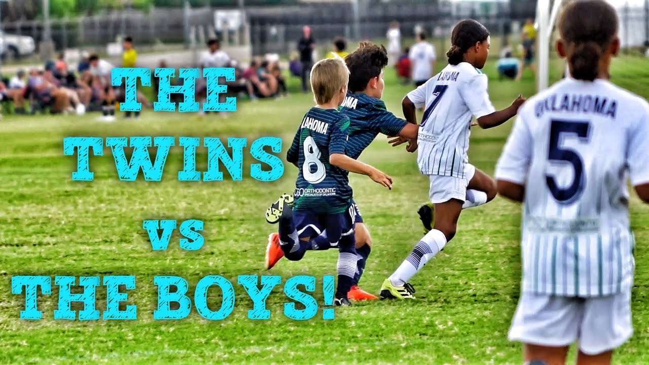 TWINS SOCCER GAME VS ALL BOYS TEAM! - YouTube