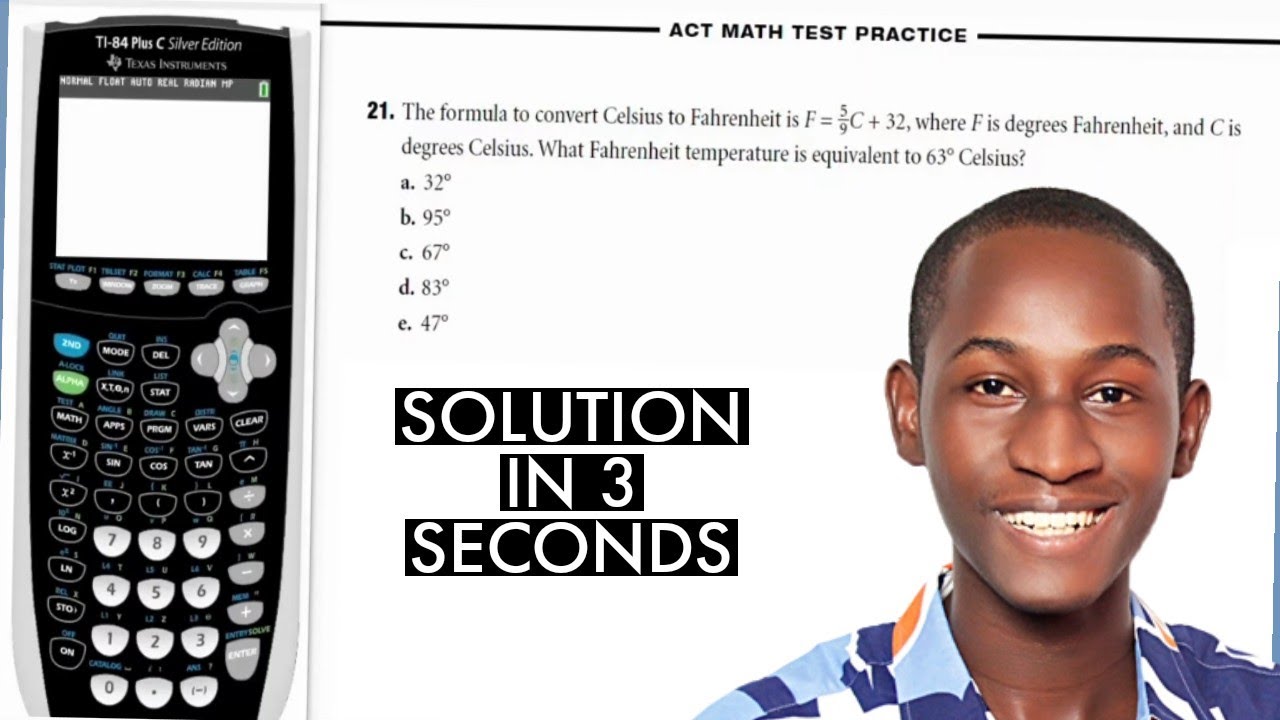 ACT MATH TEST PREP 2025 CALCULATOR HACK AND TIP 28 (Score 36 At Ease ...