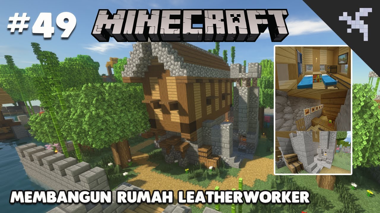 Minecraft Survival (PE-W10-XB1) - Membangun Rumah Leatherworker - YouTube