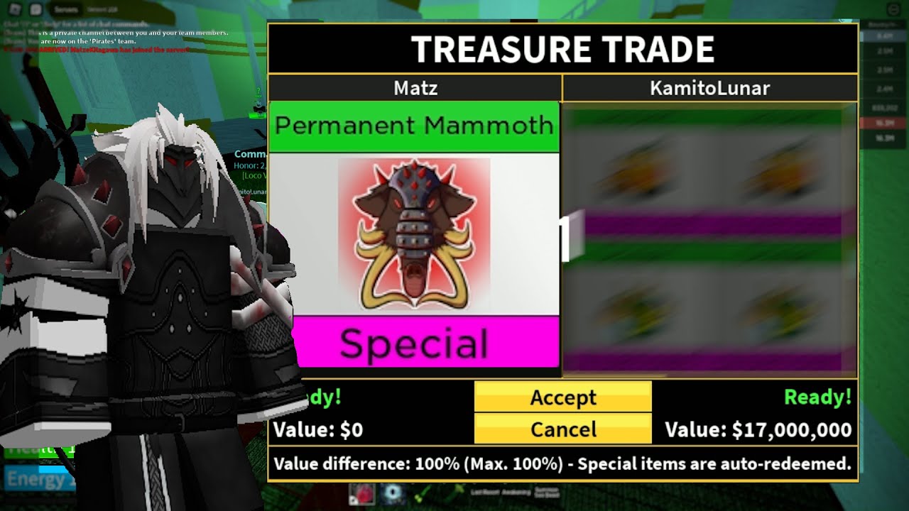 Trading Perm Mammoth for 24 Hours in Blox Fruits! - YouTube