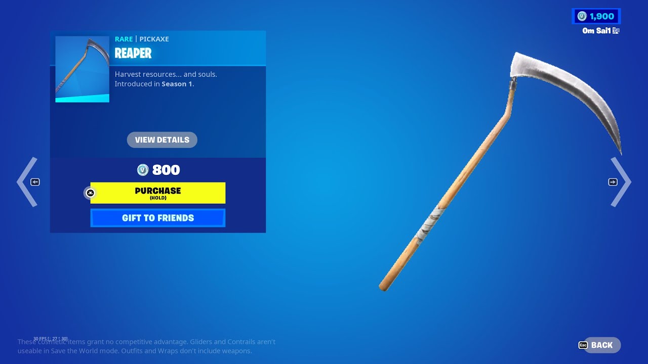 Harvest the Hype: Fortnite Welcomes Back the Reaper Pickaxe in the Item ...