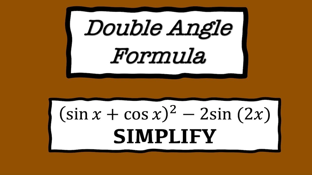 Double Angle Formula | Trigonometry | Pre - Calculus - YouTube