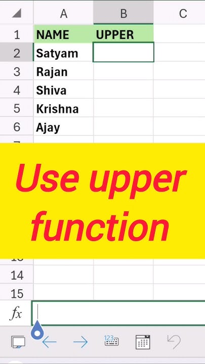 Use upper function in Excel | How to use upper function in Excel | #short #excel #exceltips ...