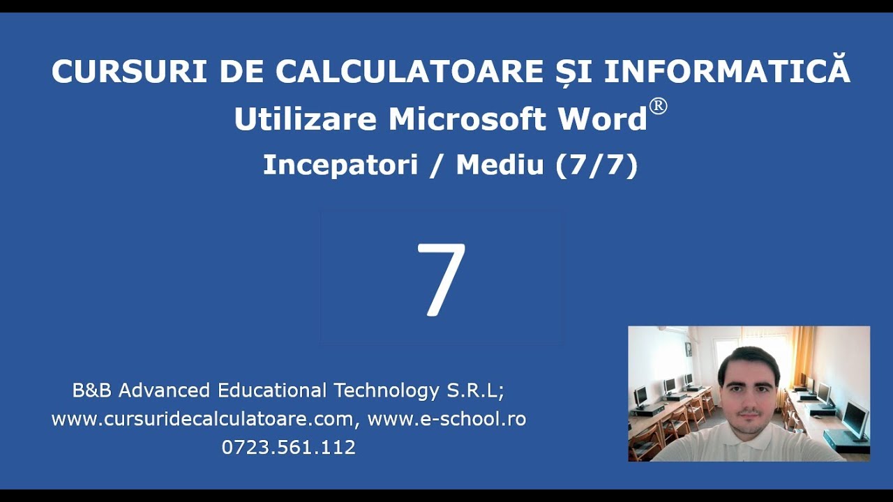 Curs Word incepatori- 7 -Office 2016 – Creare, inserare si modificare ...