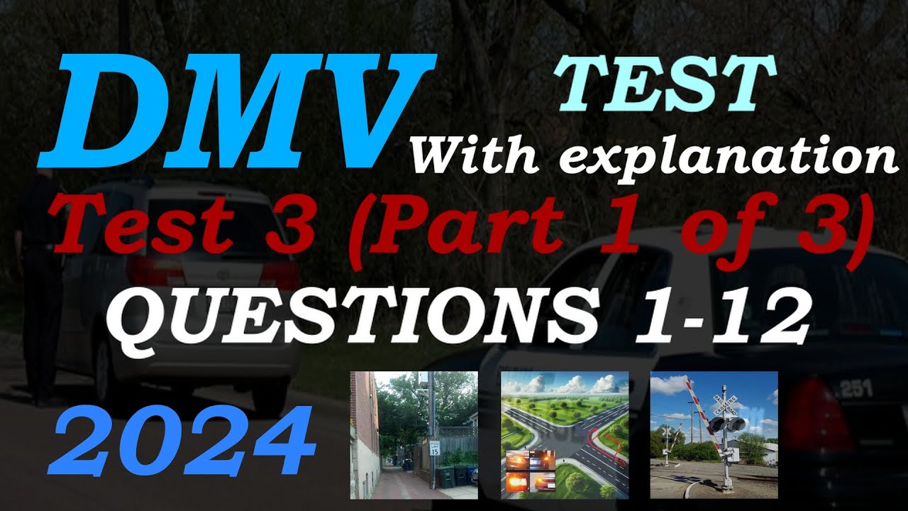California DMV Knowledge Practice Test 2024 (Test 3 Part 1) - YouTube
