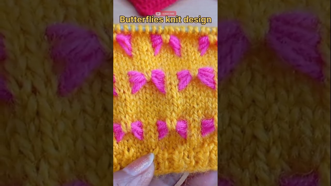 How to knit butterflies🦋 knitting design for beginners # diy # knit ...