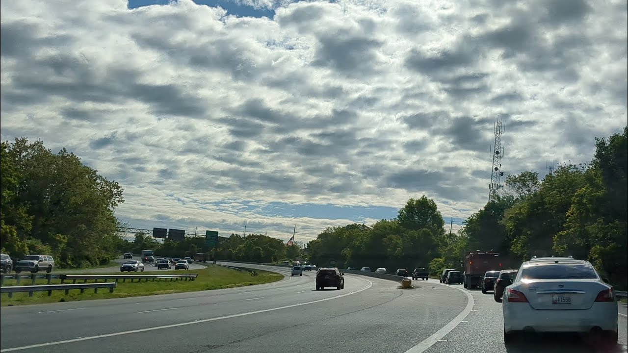 Quiet Rush Hour Driving Gorgeous Sky Maryland - YouTube