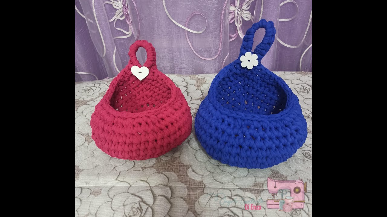 Cestino porta tutto da appendere 🧺🧶 facile e veloce / Easy crochet basket - YouTube
