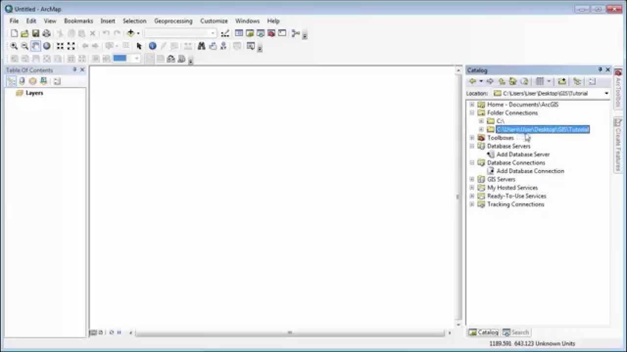 Adding Data to ArcMap: Method 1- ArcCatalog - YouTube