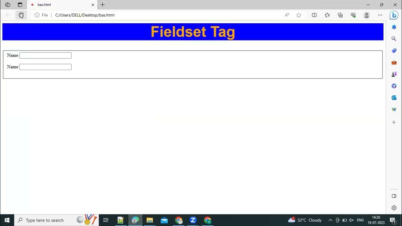 How To Use Fieldset In Html Youtube