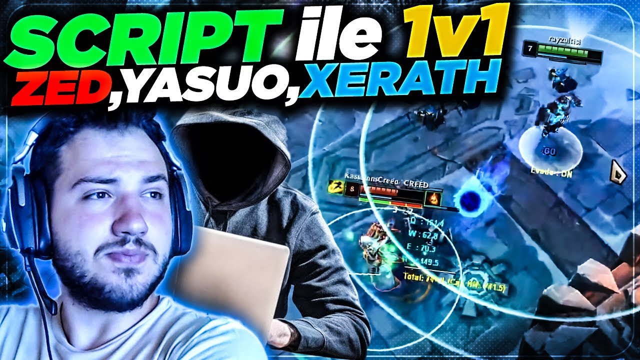 RANK 1 KASSADİN VS SCRİPT | LOL'DE HİLECİ İLE 1V1 | ZED, YASUO, XERATH SCRIPT | KassadinsCreed ...
