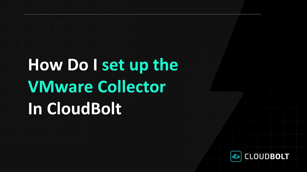 How Do I Set Up the VMware Collector In CloudBolt - YouTube