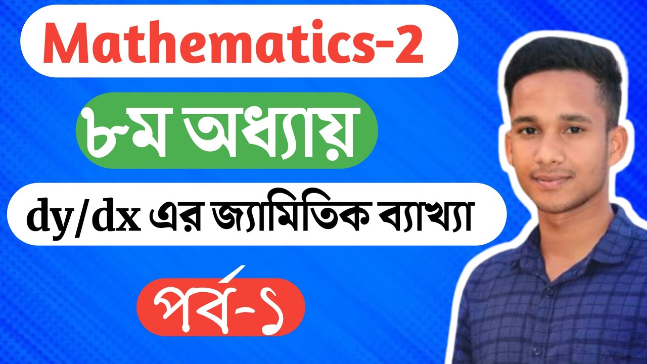 Mathematics-2|Chapter8|part1|Geometrical meaning of dy/dx| dy/dx জ্যামিতিক ব্যাখ্যা |# ...
