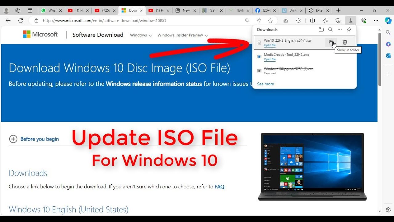 How to Download Windows 10 Update ISO File directly from Microsoft ...