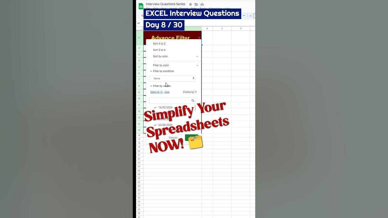Excel Interview Question Day 830 Excel Exceltips Exceltricks Viralshort Viralvideo 9115