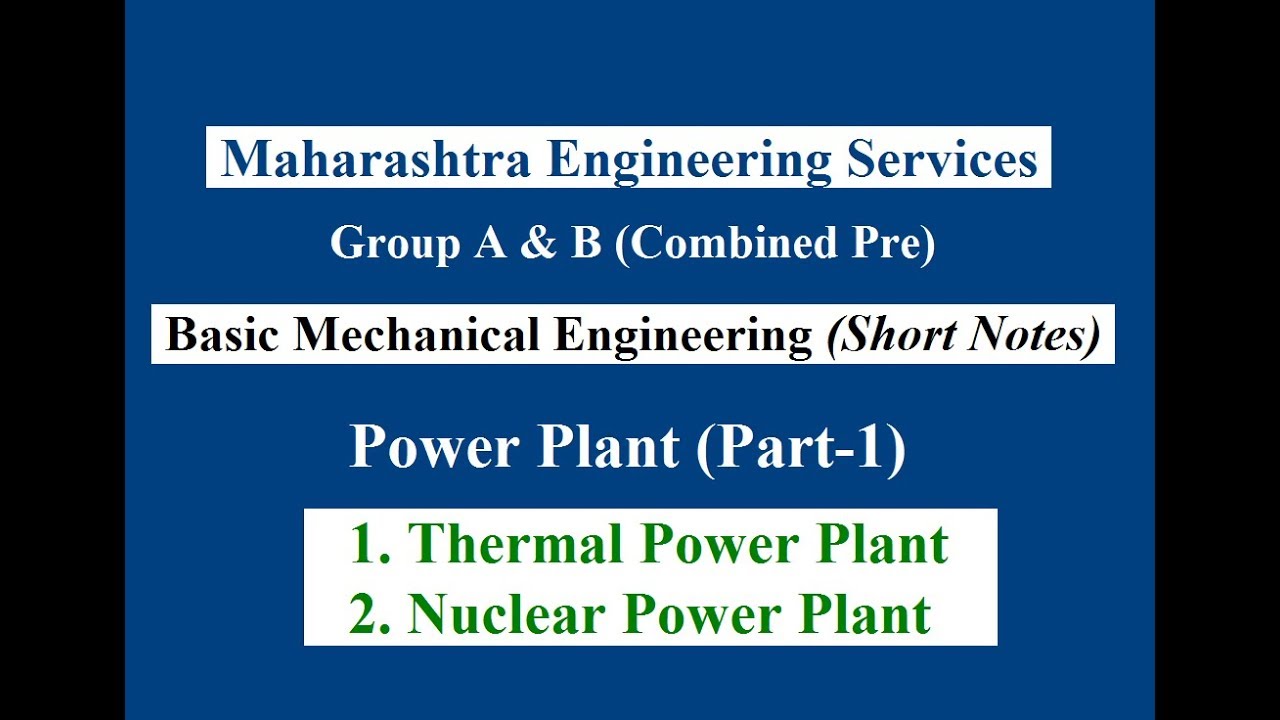 Maharashtra Engineering Services(Combined Pre)| Basic Mechanical Engg ...
