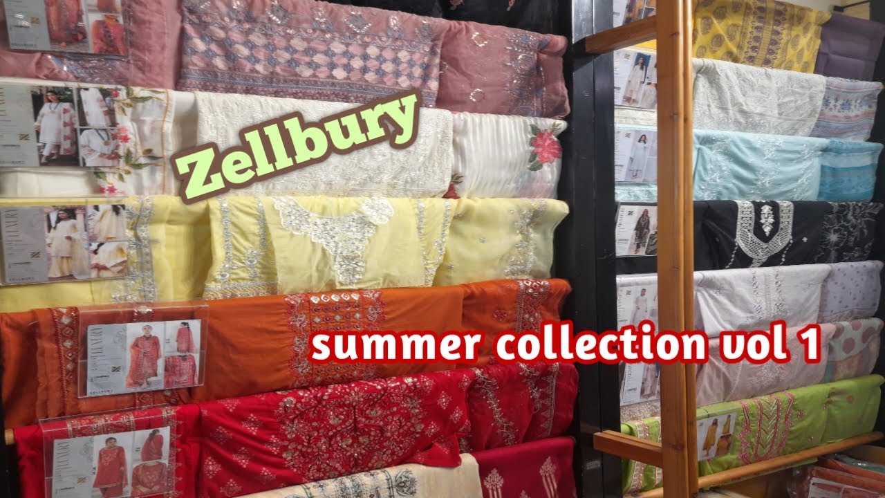 Zellbury stitched & unstitched summer collection vol 1 . embroidered ...