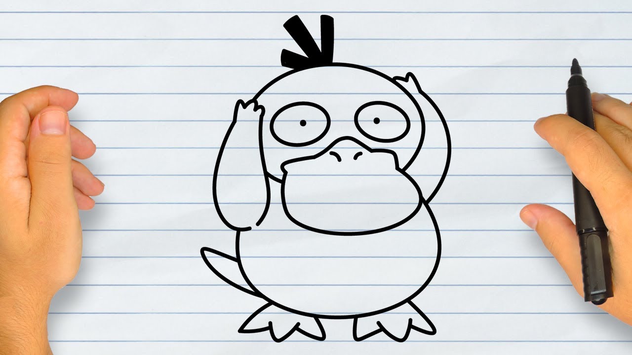 HOW TO DRAW THE POKEMON PSYDUCK | Step by Step Simple and Easy - YouTube