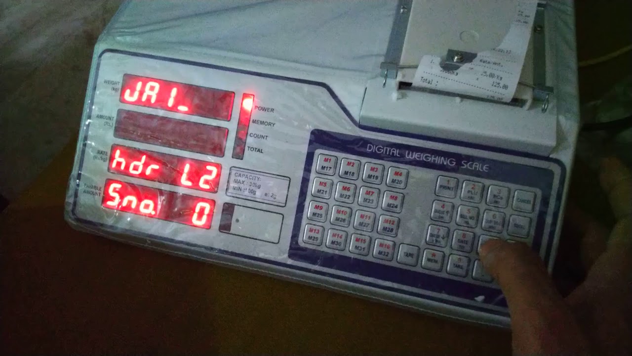 Receipt Printer Weight machine - YouTube