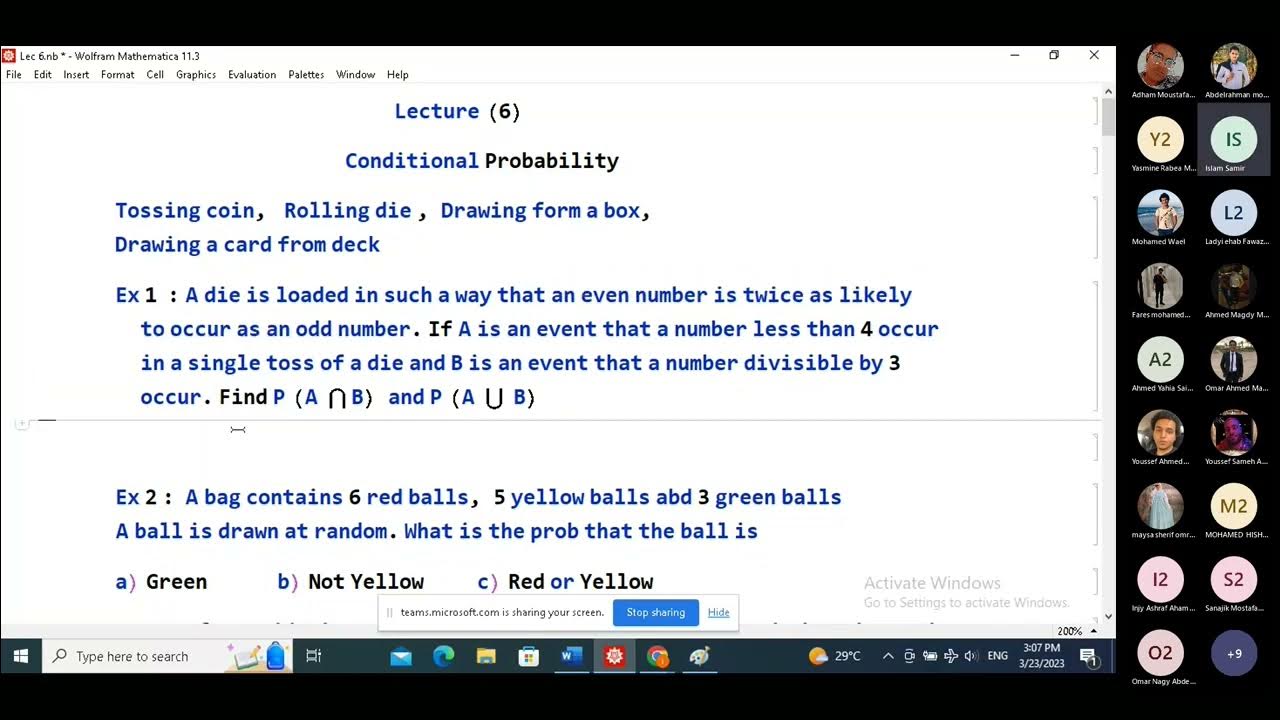 Lecture 6 - Conditional probability - YouTube