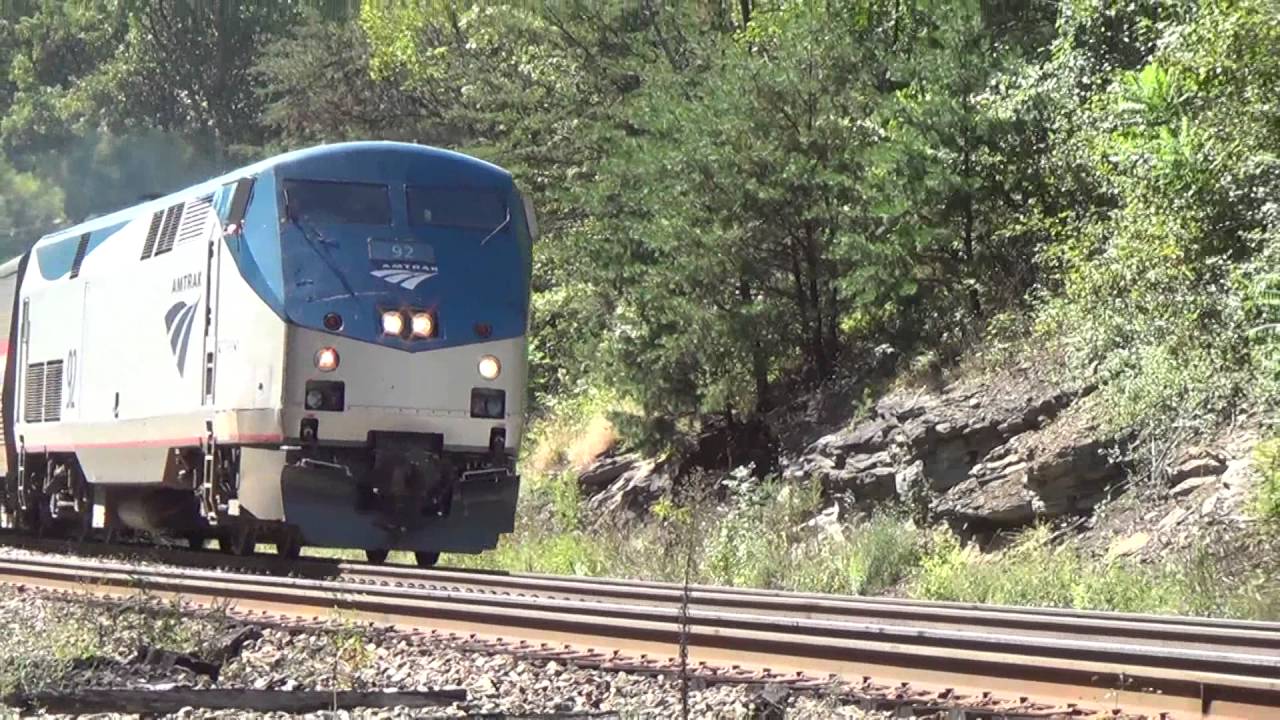 Amtrak Cardinal #50 at Lewis Tunnel 9 21 2016 - YouTube