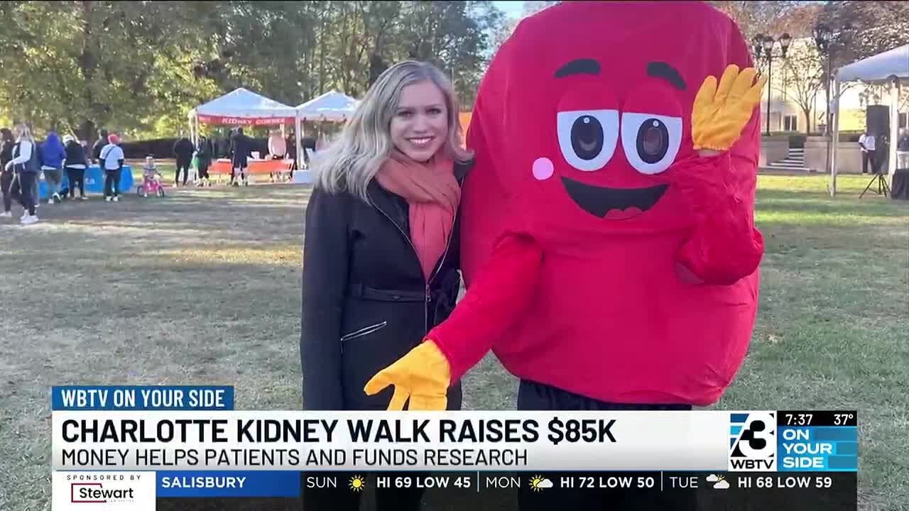 WBTV Anchor Caroline Hicks emcees Charlotte Kidney Walk - YouTube