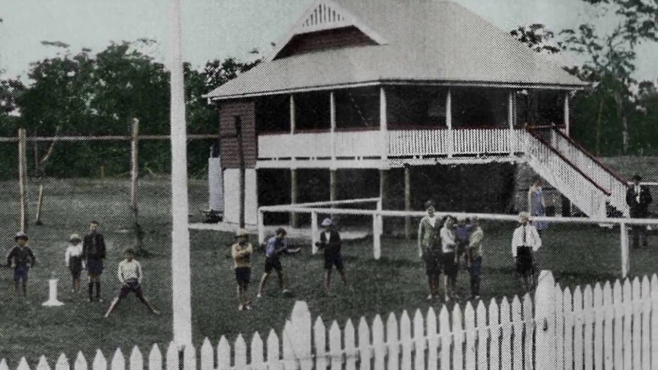 1932 Scarborough State School Redcliffe - colourised panoramic photo ...