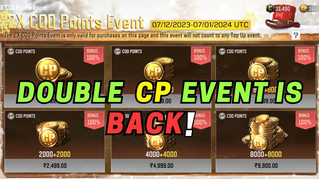 Purchasing All Packs 🥰 From DOUBLE CP EVENT | CODM - YouTube