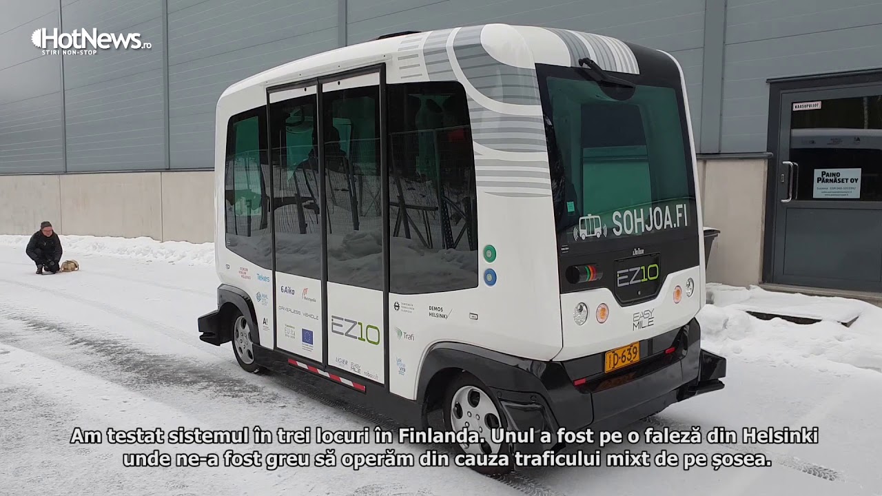 Finland tests electric autonomous buses for public transportation - YouTube
